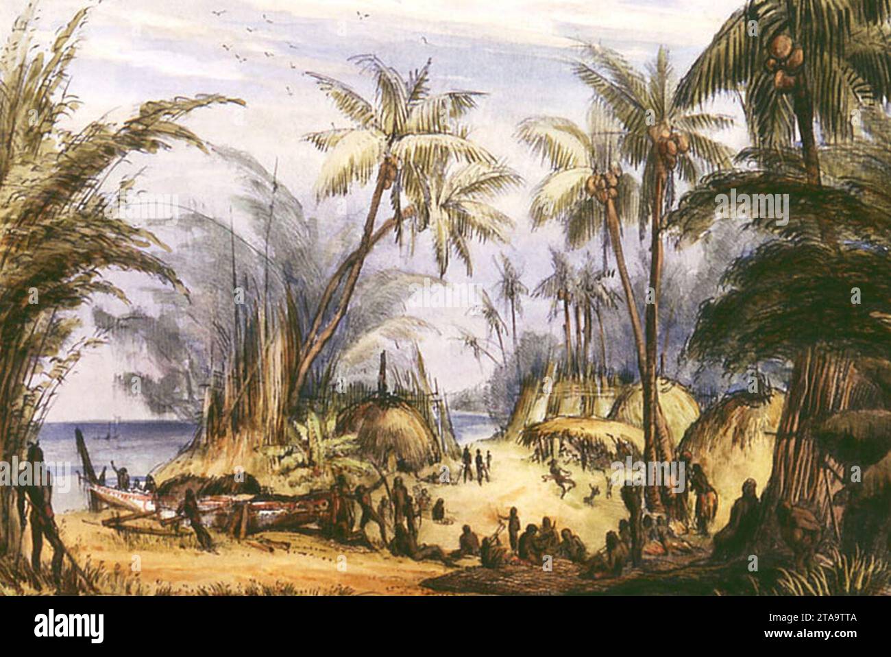 Village at Erub (Darnley Island Stock Photo - Alamy