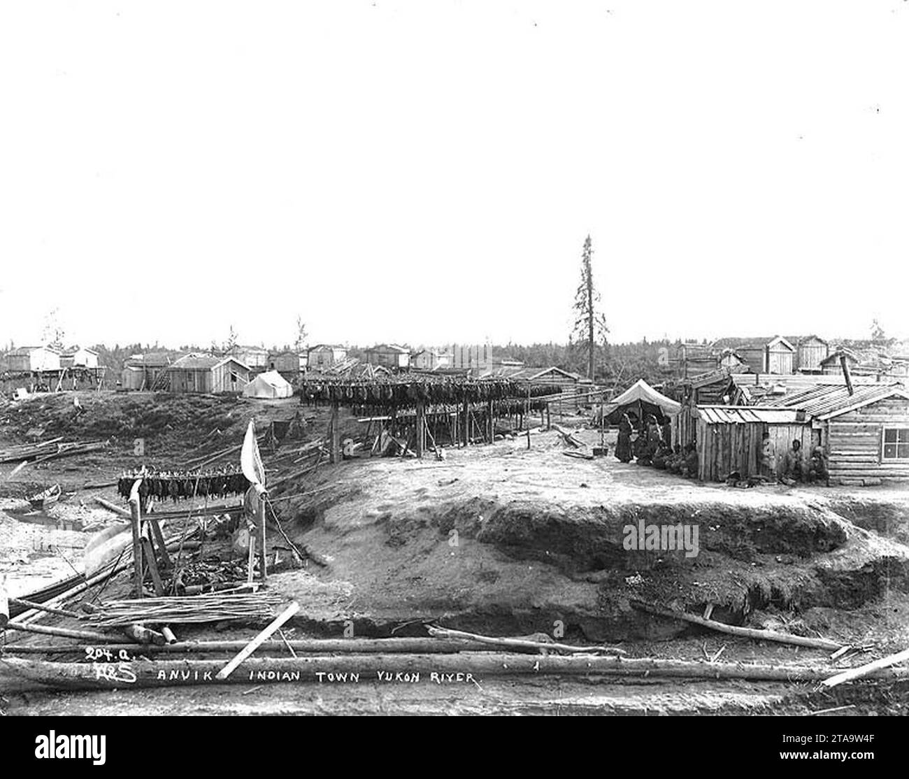 Village of Anvik, Yukon River, Alaska, ca 1901 Stock Photo - Alamy