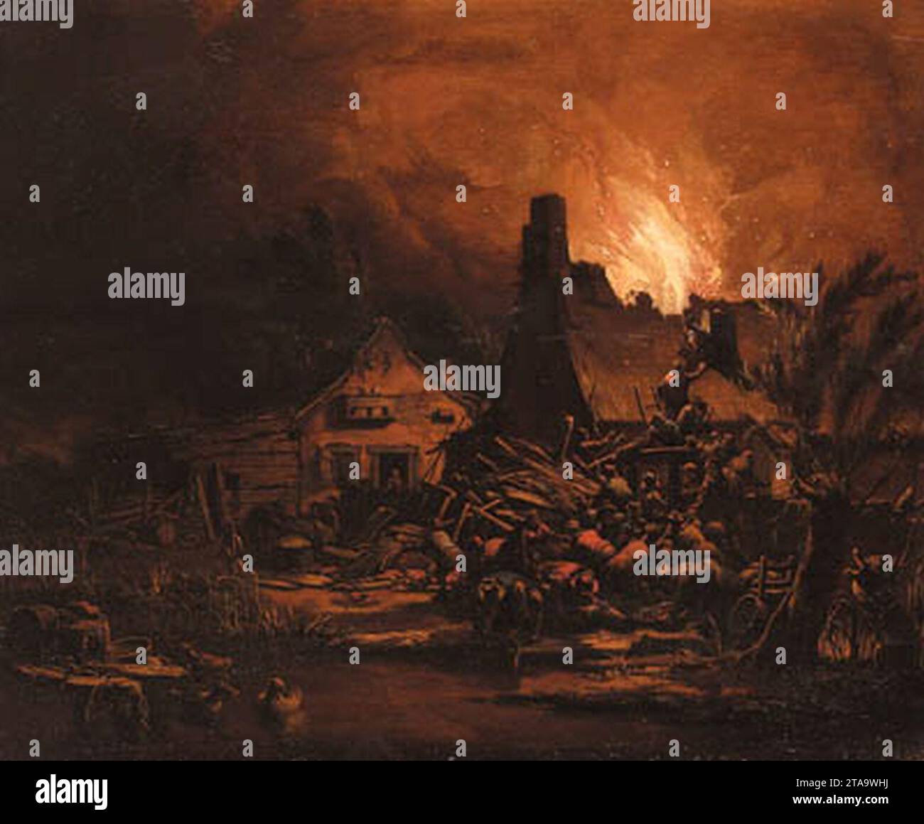 Villages burning hi-res stock photography and images - Alamy