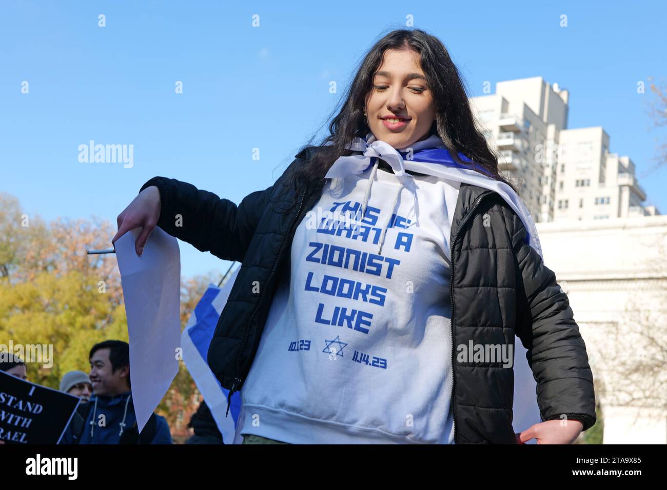 New York, New York, USA. 29th Nov, 2023. Pro Palestine students walked ...