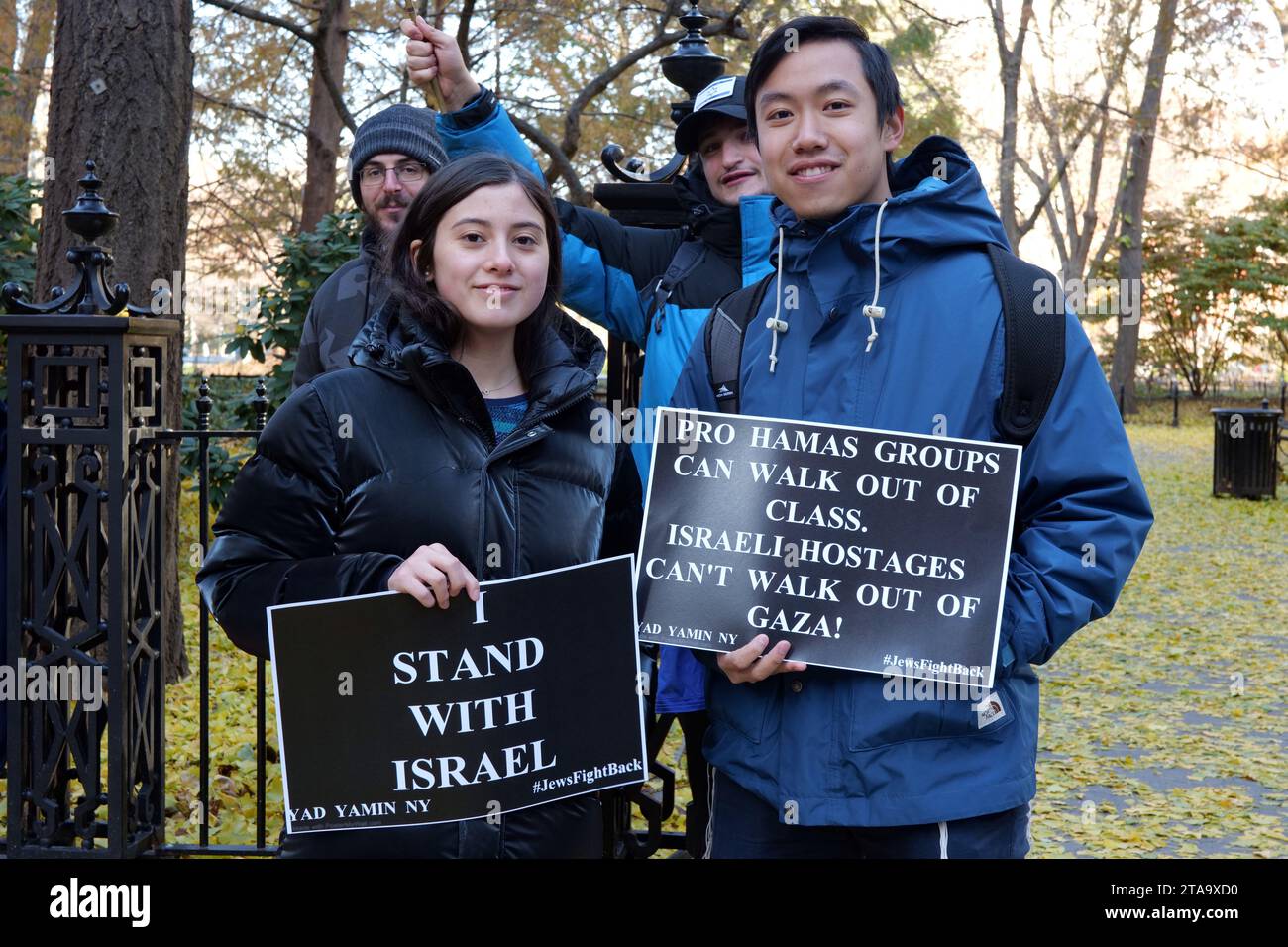 New York, New York, USA. 29th Nov, 2023. Pro Palestine students walked ...