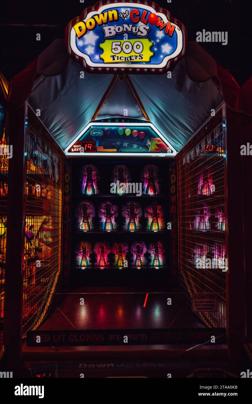 "Down the Clown" redemption arcade game, part of ICE's "Skill Wall ...