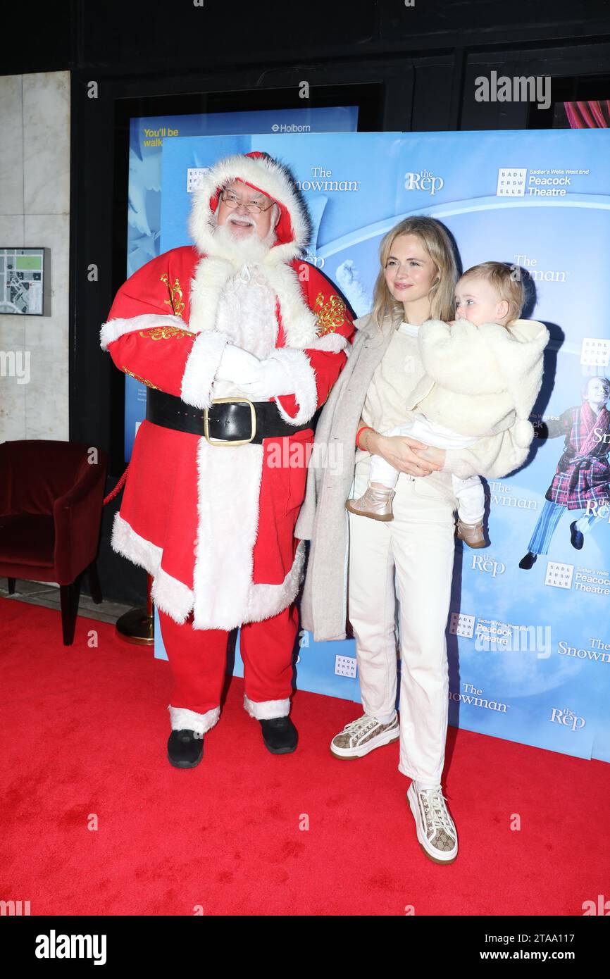 Laura Coleman attends The Snowman VIP opening at Peacock Theatre in ...
