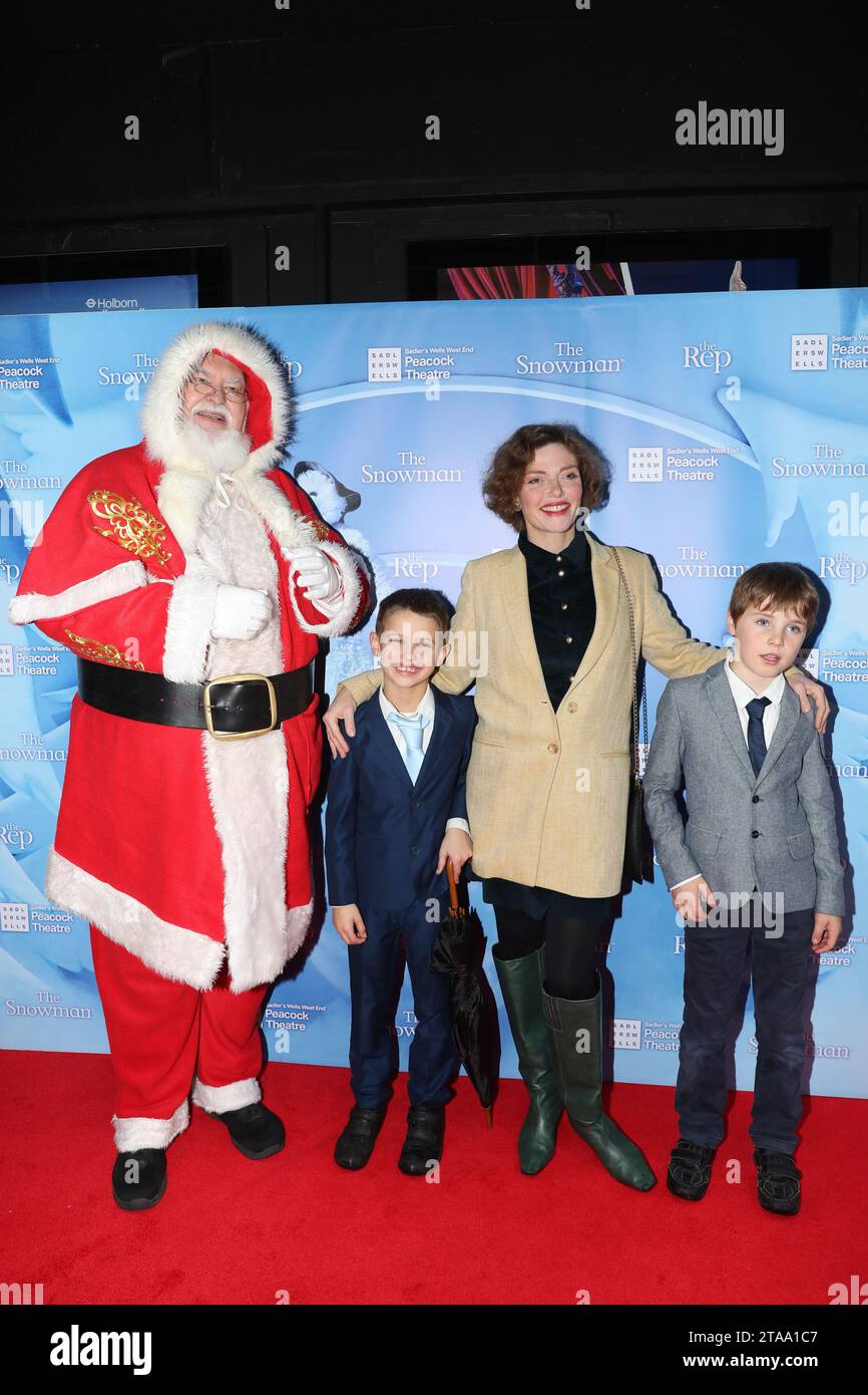 Camilla Rutherford attends The Snowman VIP opening at Peacock Theatre ...
