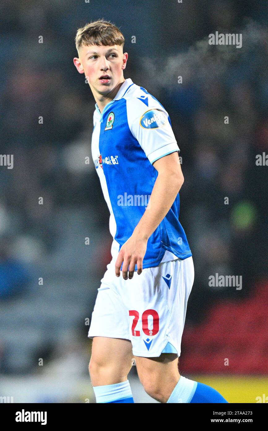 Harry Leonard #20 of Blackburn Rovers, during the Sky Bet Championship ...