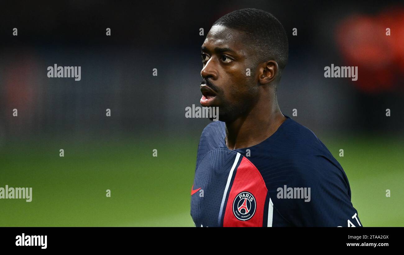PARIS, FRANCE - NOVEMBER 28: Ousmane Dembele of PSG during the UEFA ...