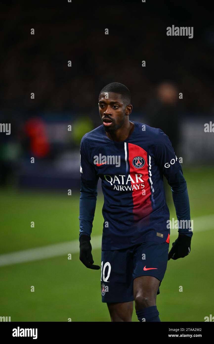 PARIS, FRANCE - NOVEMBER 28: Ousmane Dembele of PSG during the UEFA ...