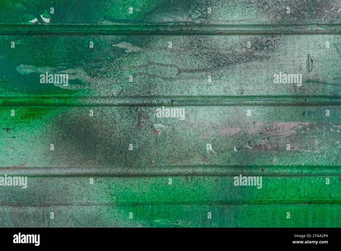 Green paint spot stain old dirty fence surface weathered texture ...