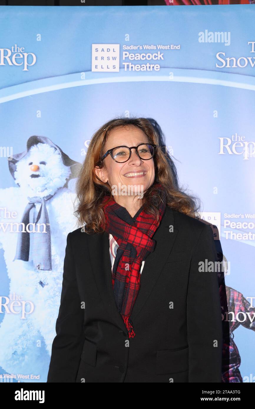 Jack MacDonald and Leah Wood attend The Snowman VIP opening at Peacock ...