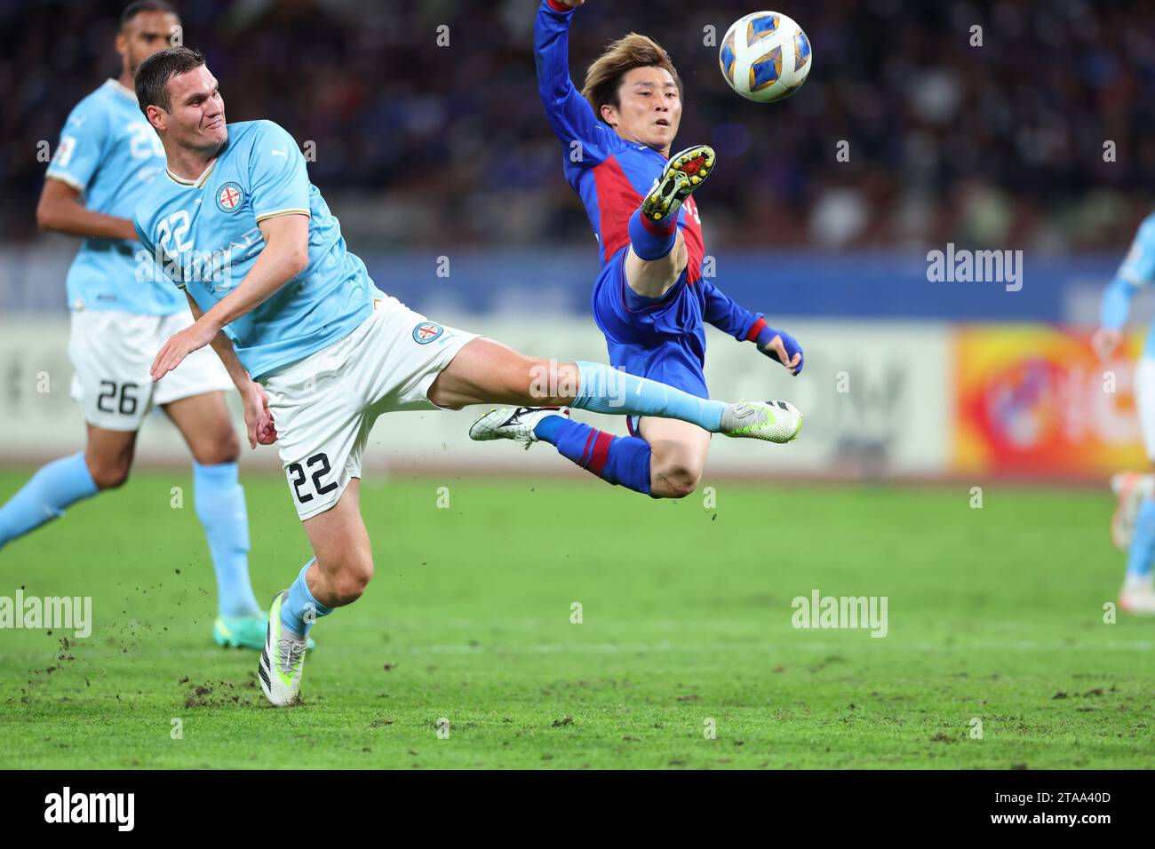 Tokyo, Japan. 29th Nov, 2023. (L-R) Curtis Good (Melbourne), Yoshiki ...