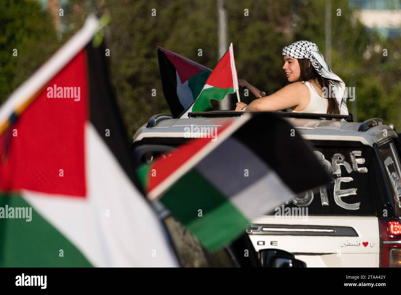 Santiago, Metropolitana, Chile. 29th Nov, 2023. Members of the ...