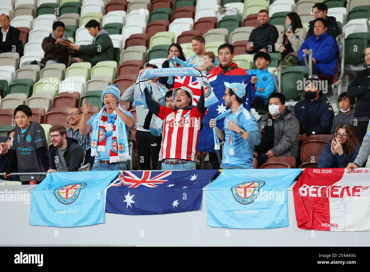 Melbourne city soccer fans hi-res stock photography and images - Alamy
