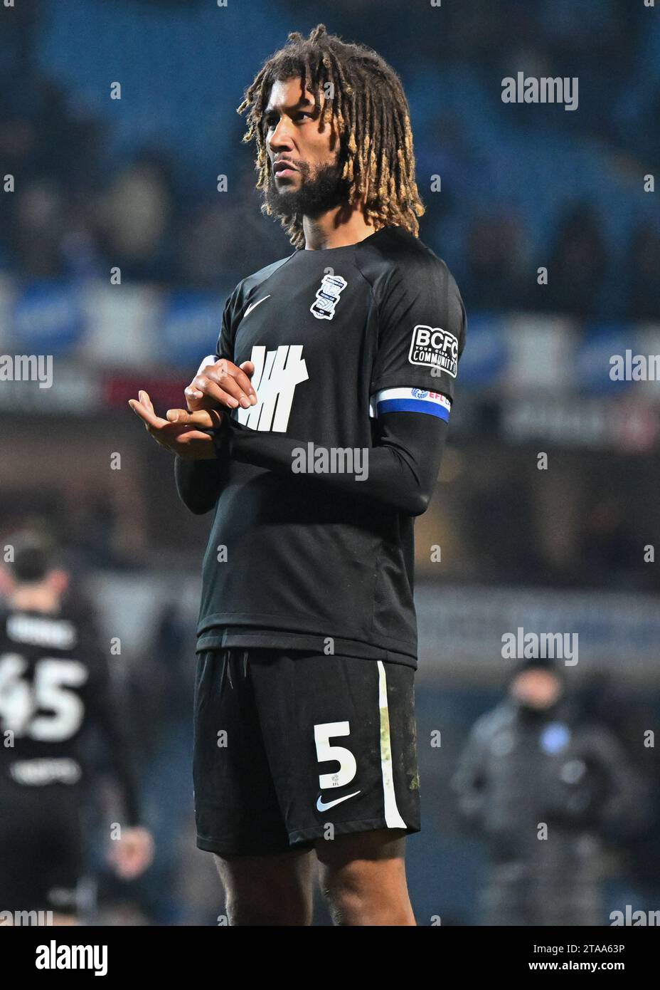 Dominic Hyam #5 of Blackburn Rovers claps fans at full time, during the ...