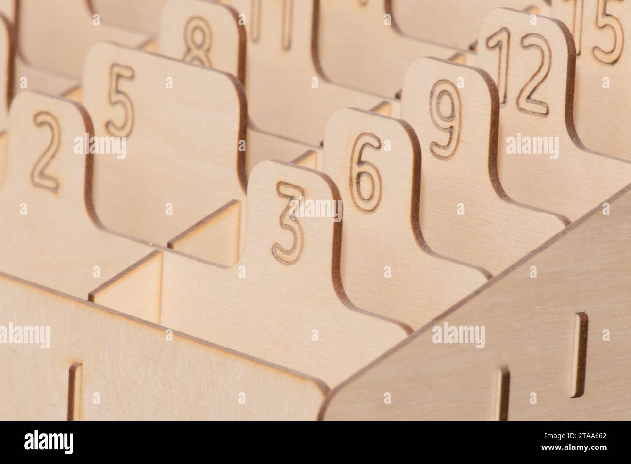 Numbered Sections Figures for Storage of Objects and Parts Made of OSB ...