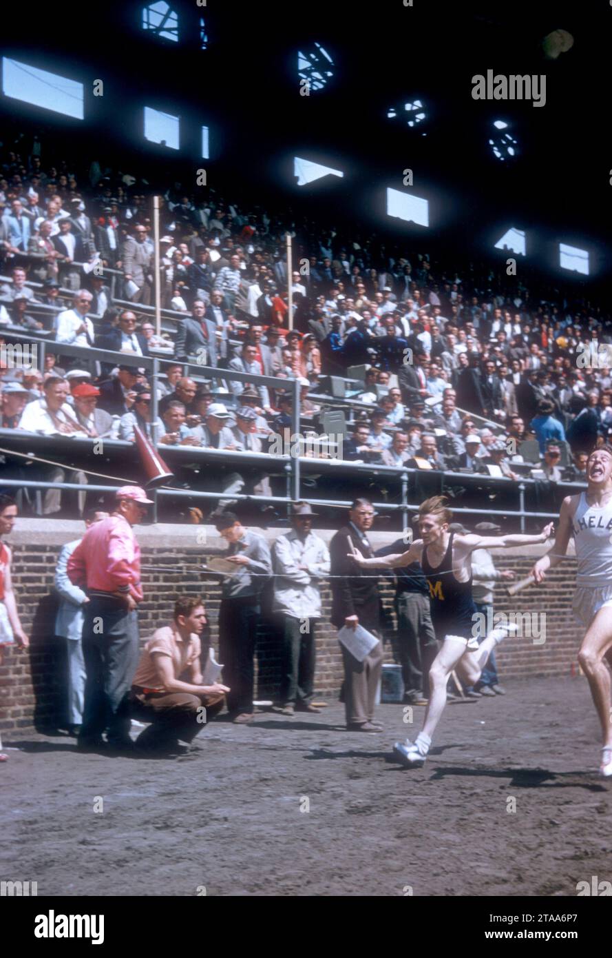 PHILADELPHIA, PA - APRIL 25: College teams race during the track and ...