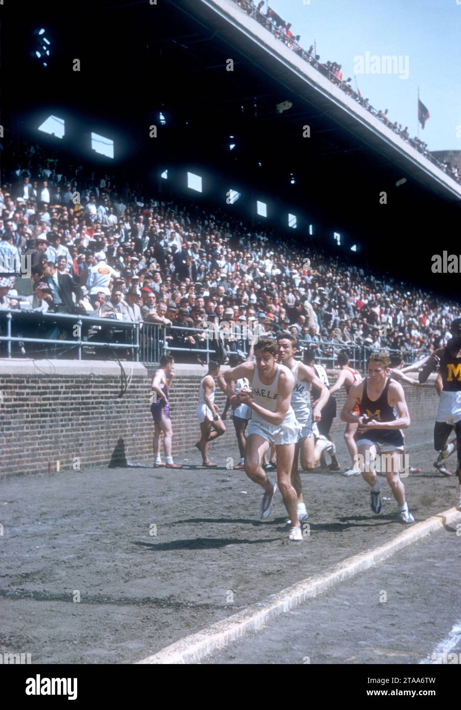 PHILADELPHIA, PA - APRIL 25: College teams race during the track and ...