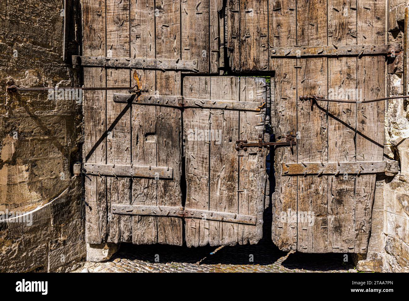 Old gate of Palace of the Popes, Avignon, Vaucluse, France Stock Photo ...