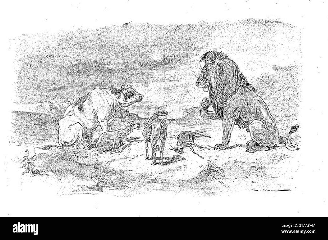 Vimar - Fables de La Fontaine - 01-06 . La Génisse, la Chèvre, et la ...