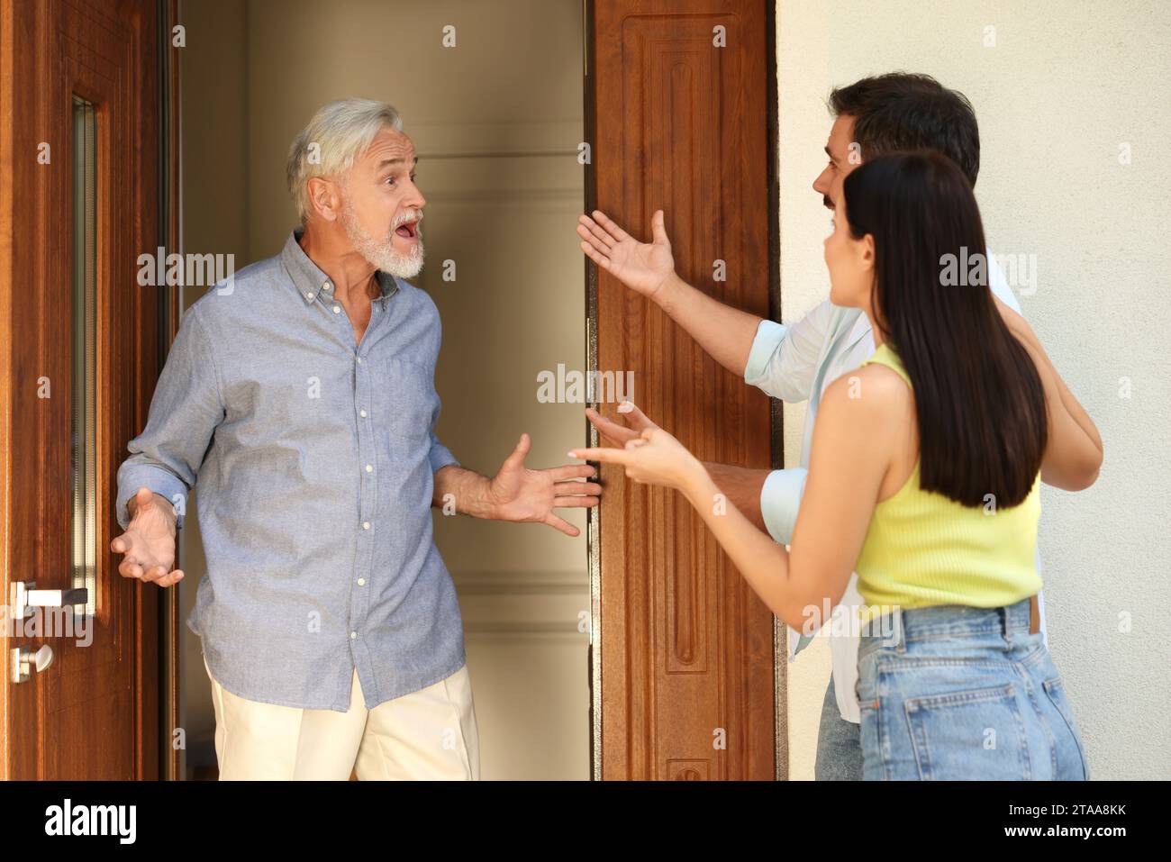 Arguing neighbours hi-res stock photography and images - Alamy