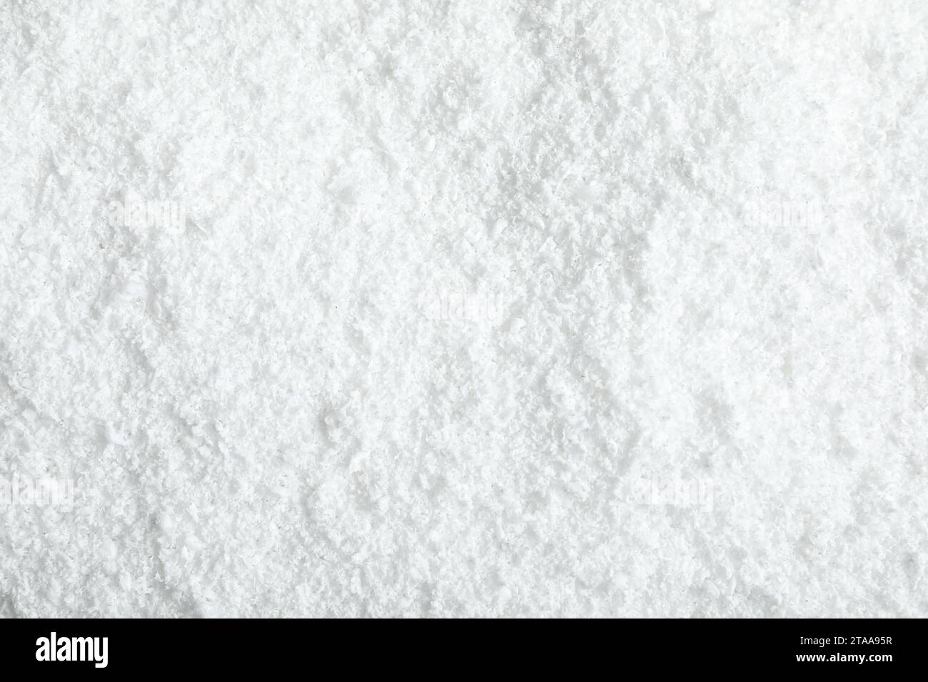 Pile of white snow as background, top view Stock Photo - Alamy