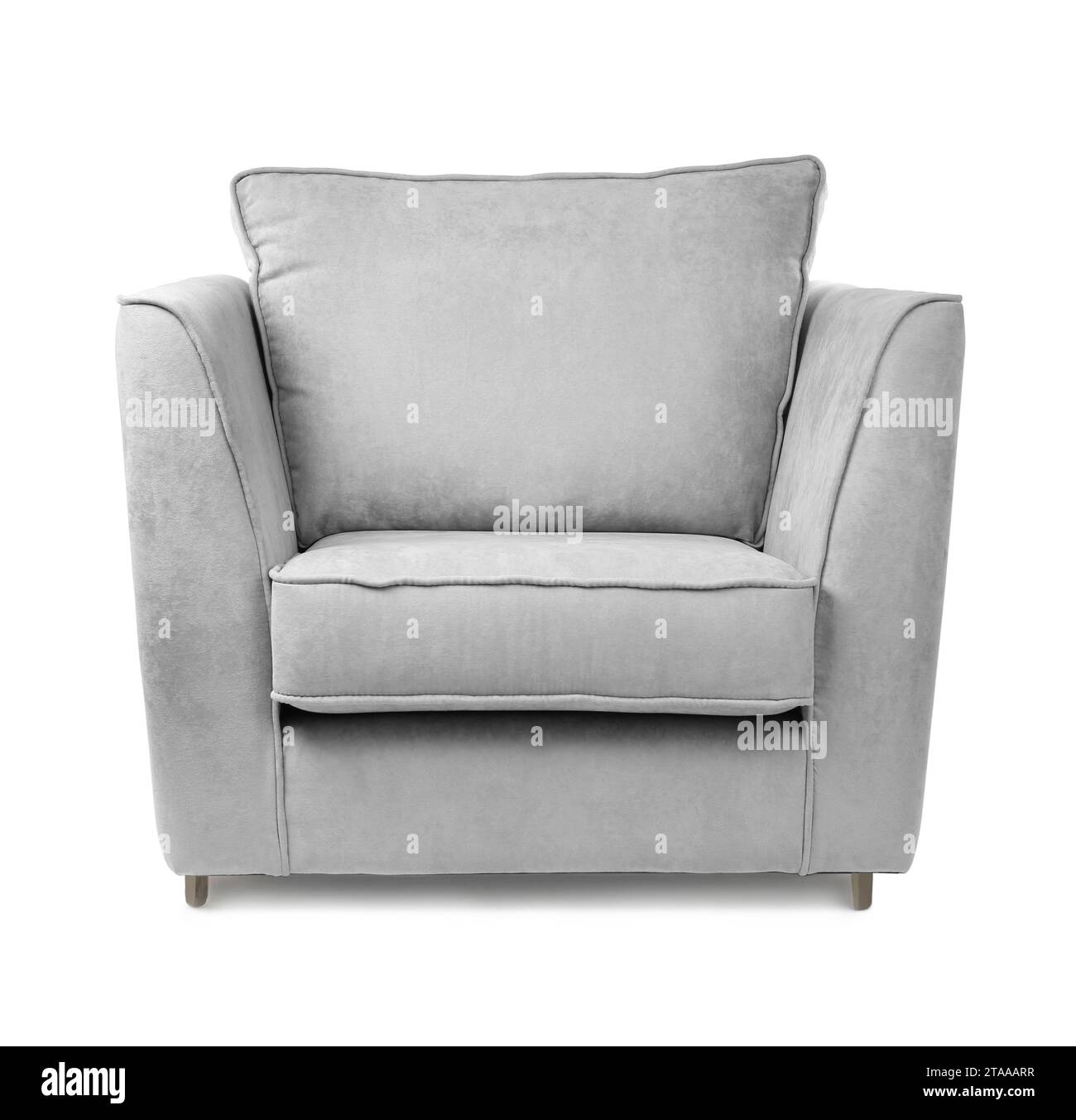 One comfortable grey armchair hi-res stock photography and images - Alamy
