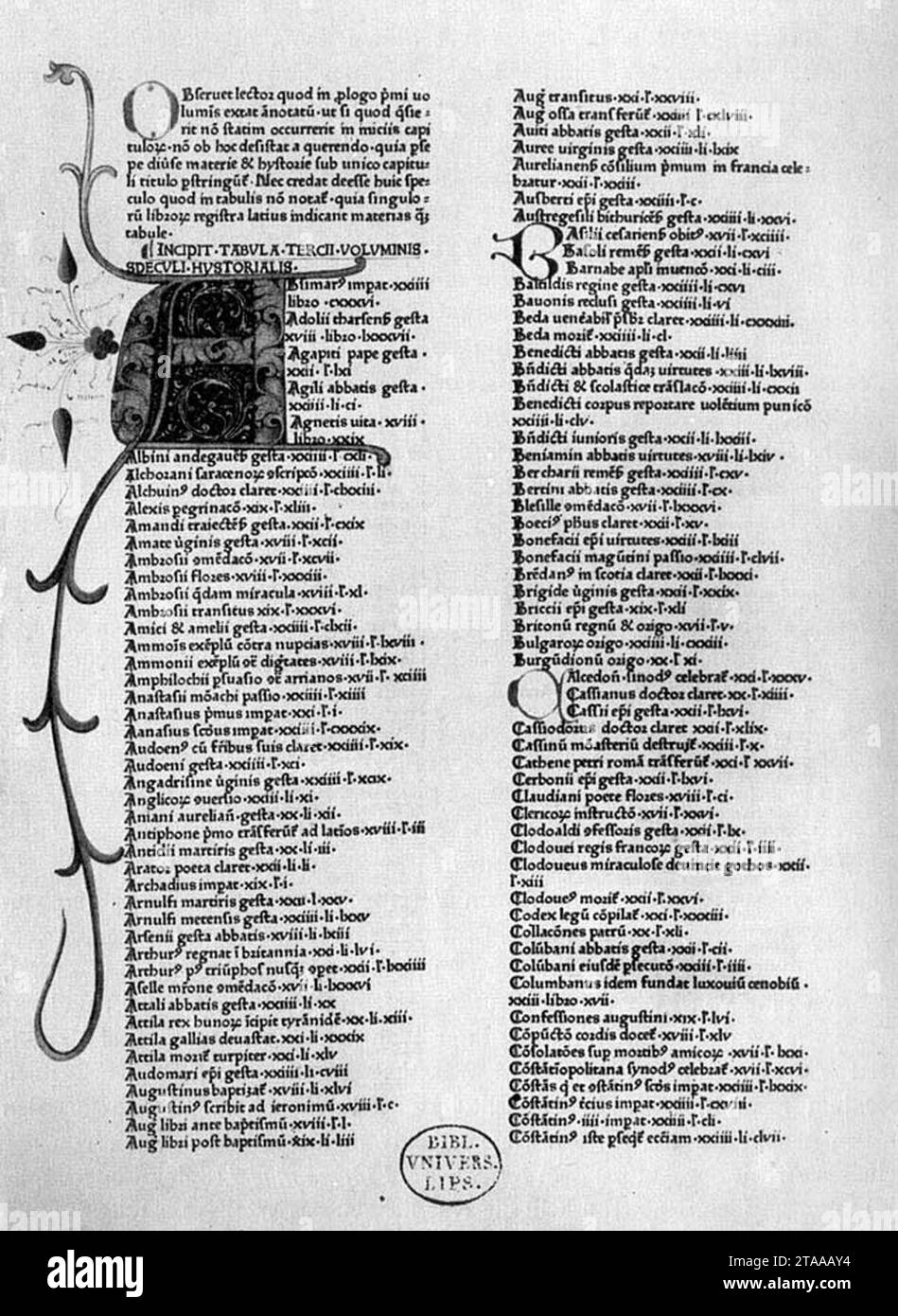 Vincent of Beauvais's Speculum Maius 1473 Stock Photo - Alamy