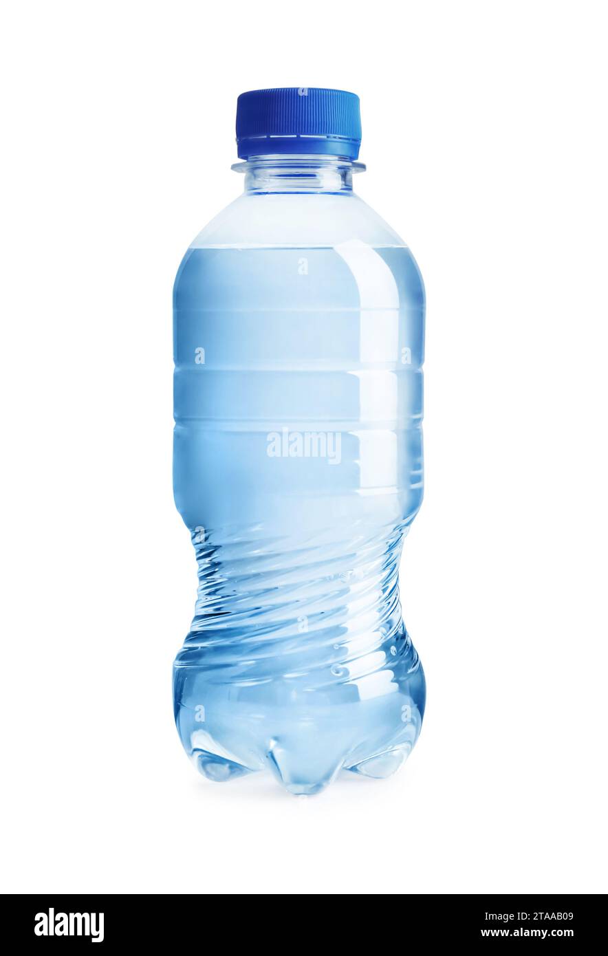 One plastic bottle with fresh water isolated on white Stock Photo - Alamy