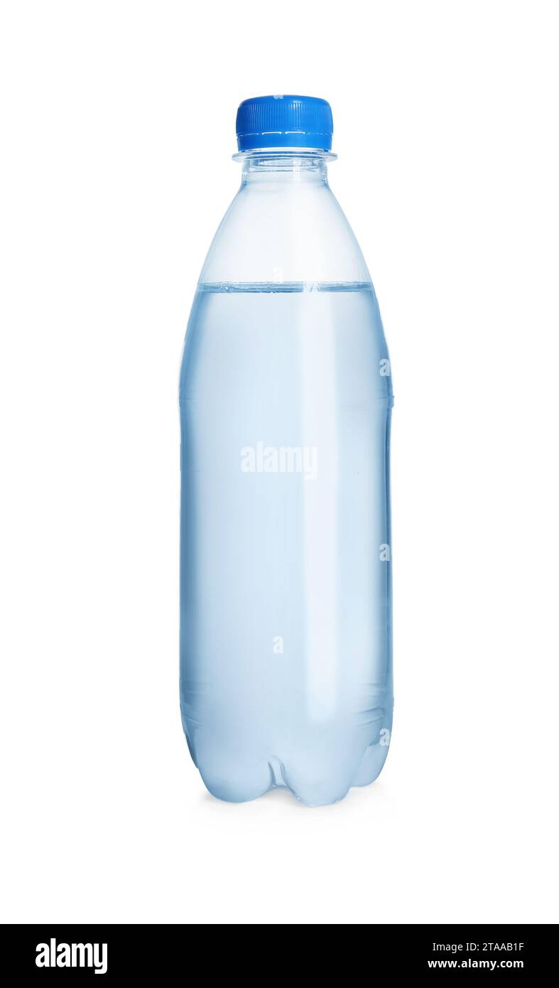 One plastic bottle with fresh water isolated on white Stock Photo - Alamy