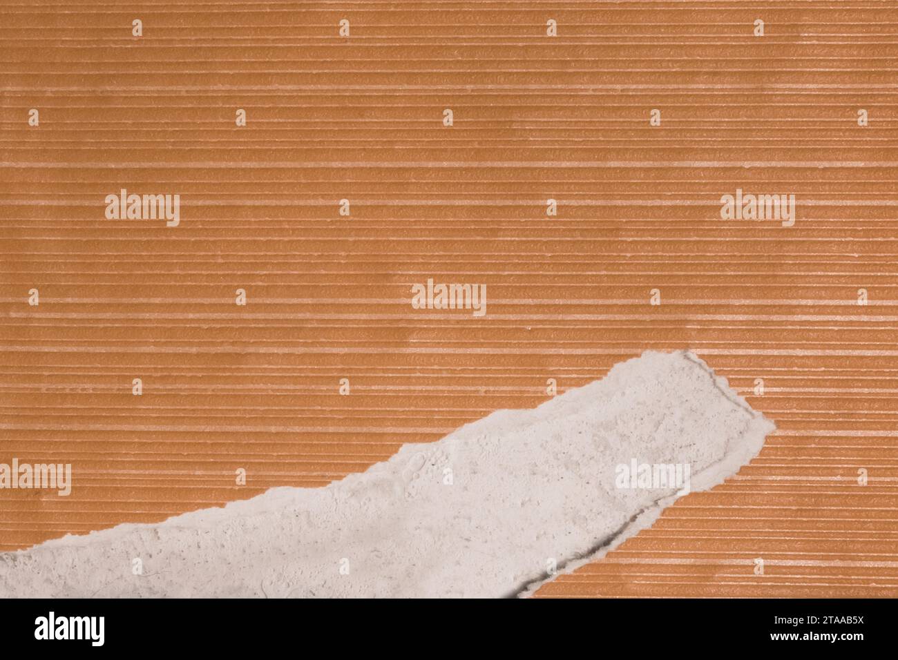 Torn broken old damage piece of brown wallpaper paper object item in ...