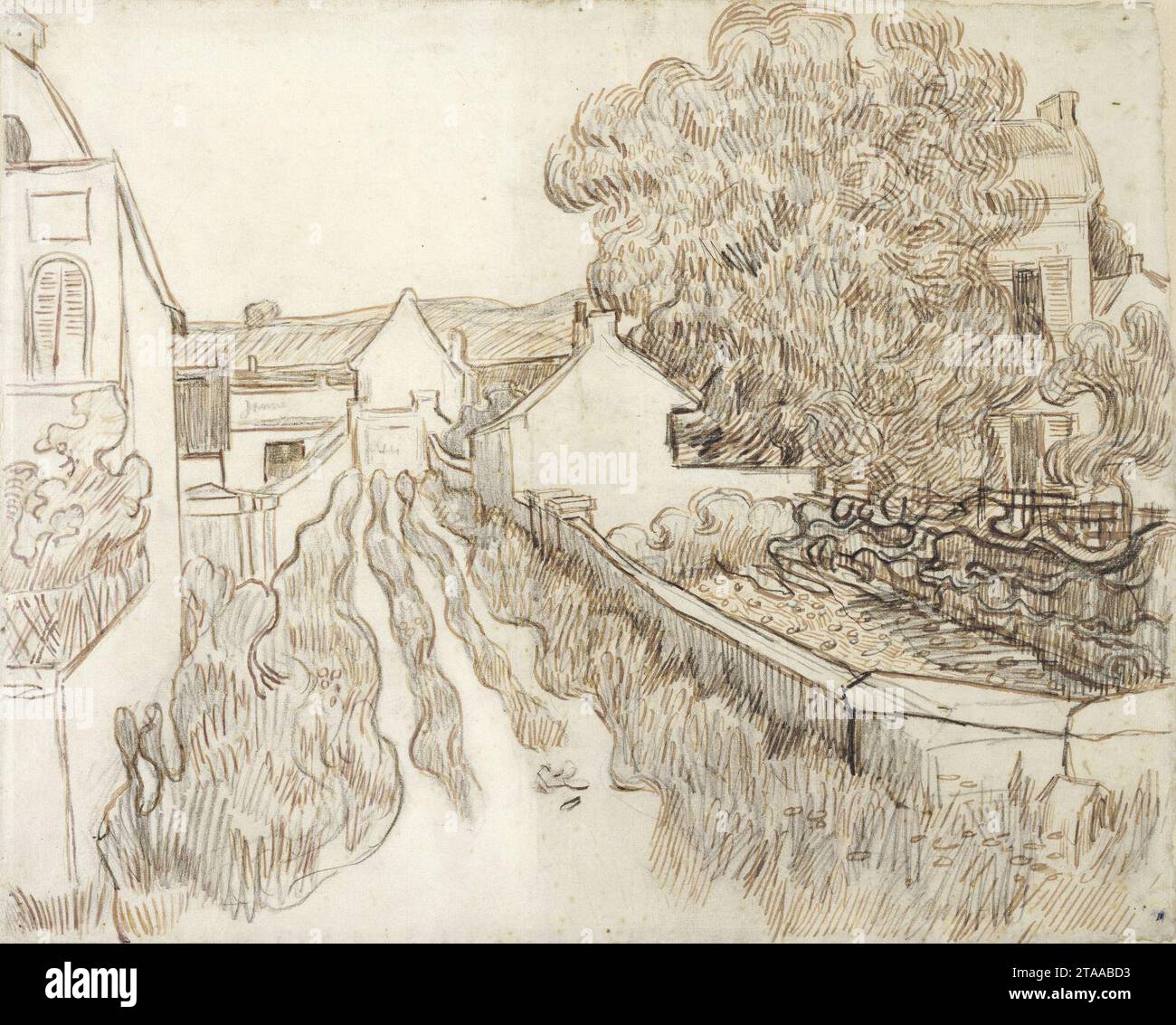 Vincent van Gogh - Dead End Street with Houses F1638r JH1996 Stock ...