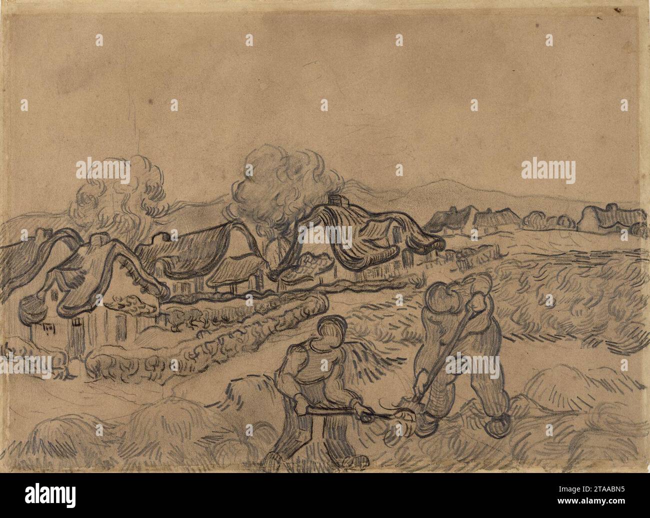 Vincent van Gogh - Landscape with Houses and Two Diggers - F1594r ...