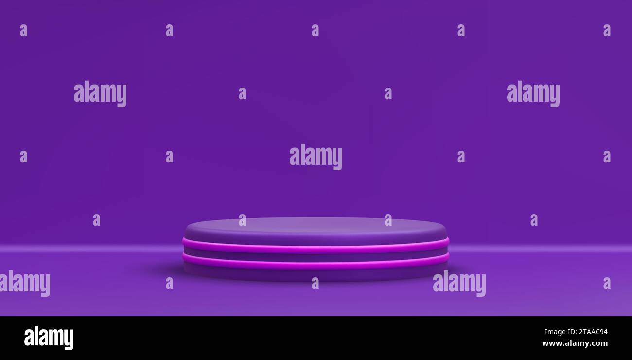 3d realistic round podium. Scene and platform on light background ...