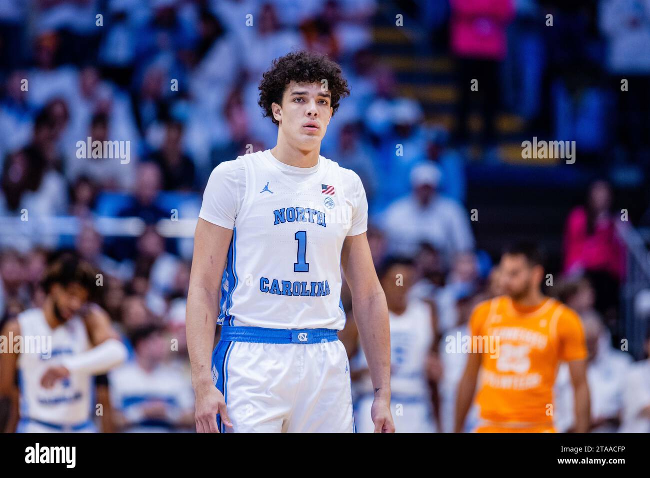 Chapel Hill, NC, USA. 29th Nov, 2023. North Carolina Tar Heels forward ...