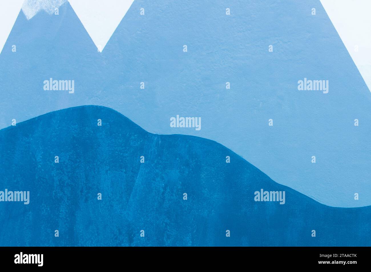 Cold Blue Cool Shade Tint Abstract View Wall Design Rock Mountain ...