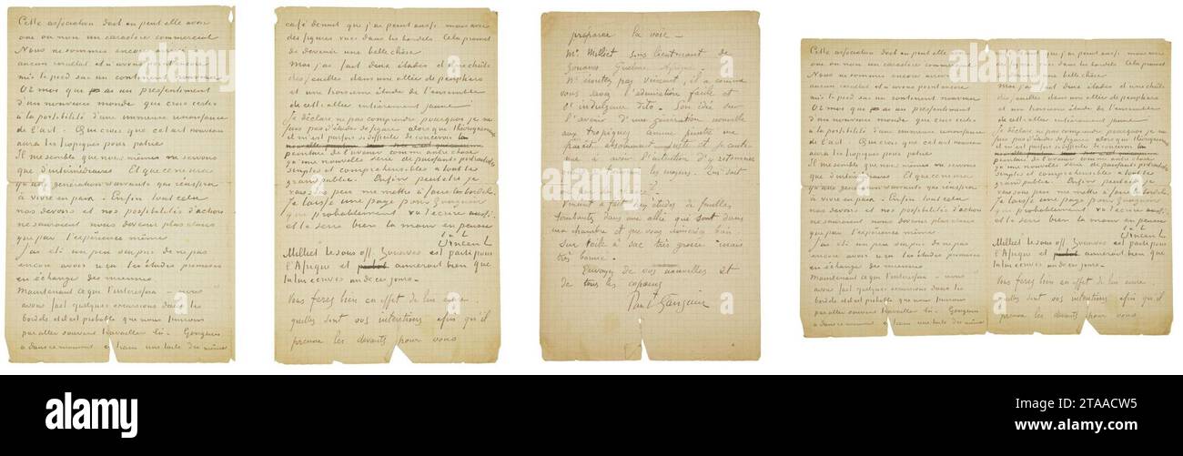 Vincent van Gogh and Paul Gauguin - Letter VGM 716 Stock Photo - Alamy