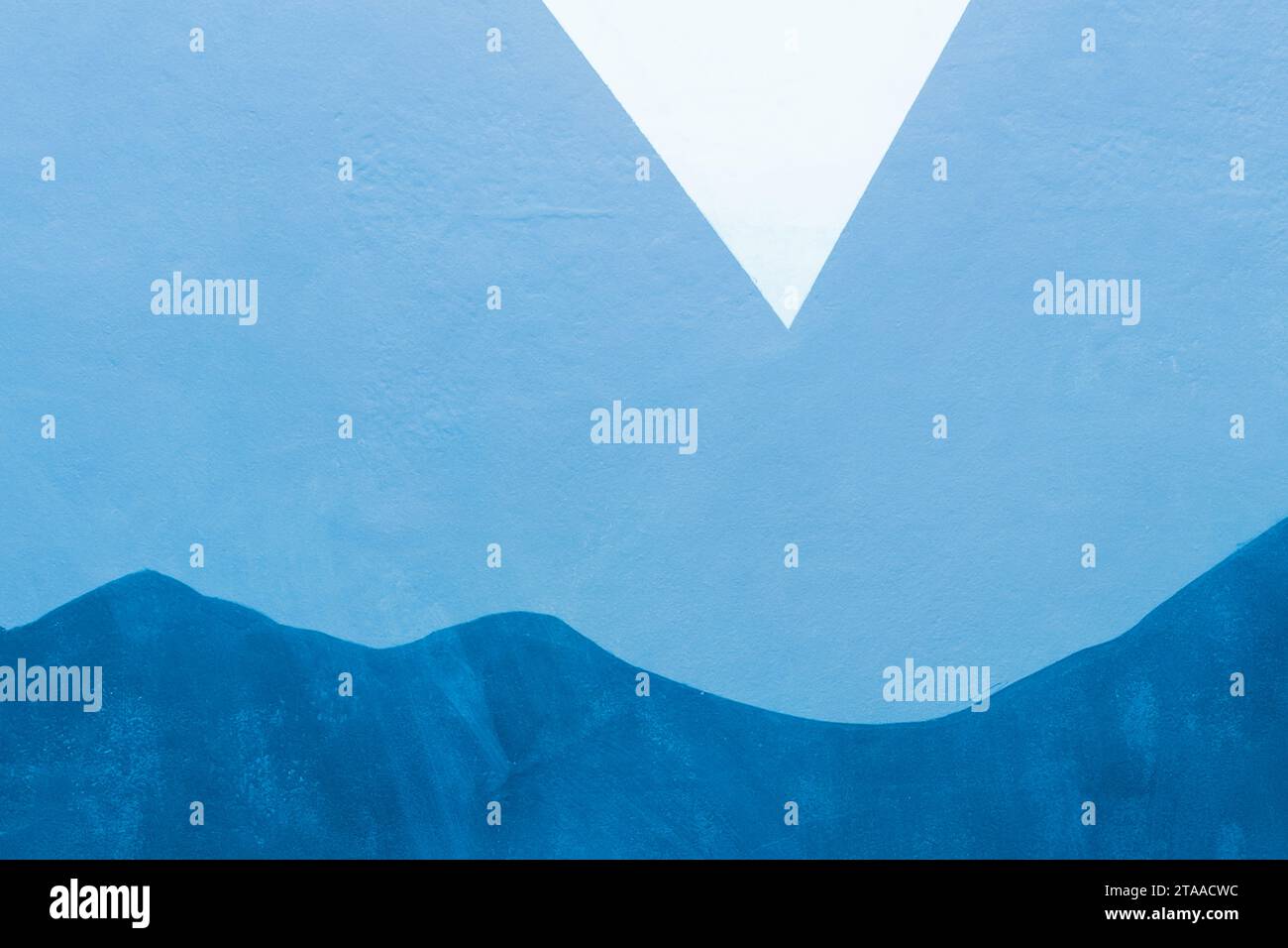 Cold Blue Cool Shade Tint Abstract View Wall Design Rock Mountain ...