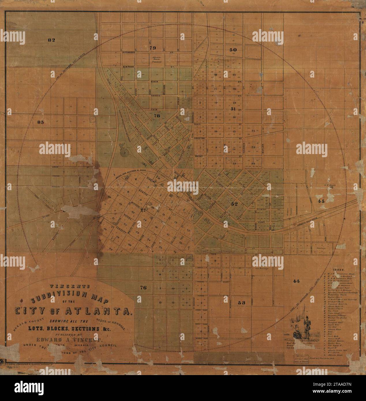 Vincent's subdivision map of the city of Atlanta, Dekalb County, state ...