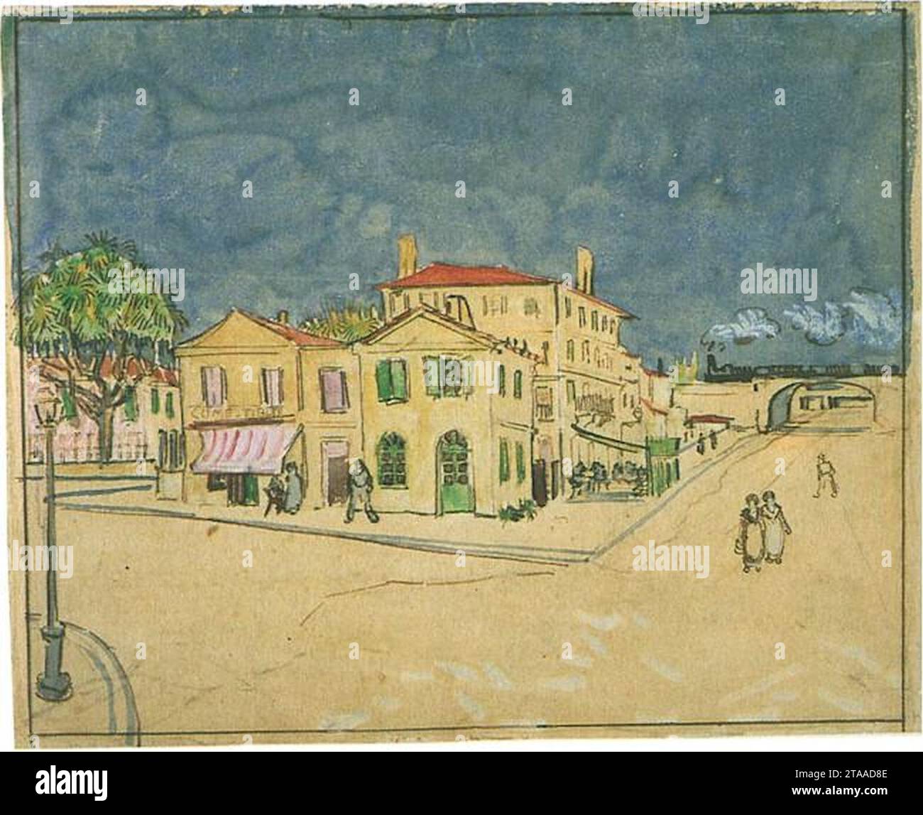 Vincent's House in Arles (The Yellow House Stock Photo - Alamy