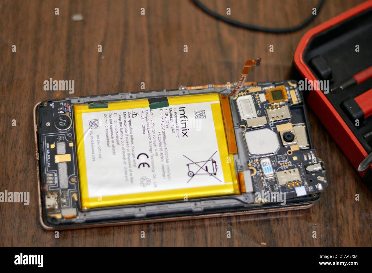 Cairo, Egypt, November 1 2023: Infinix Smartphone cellular mobile ...