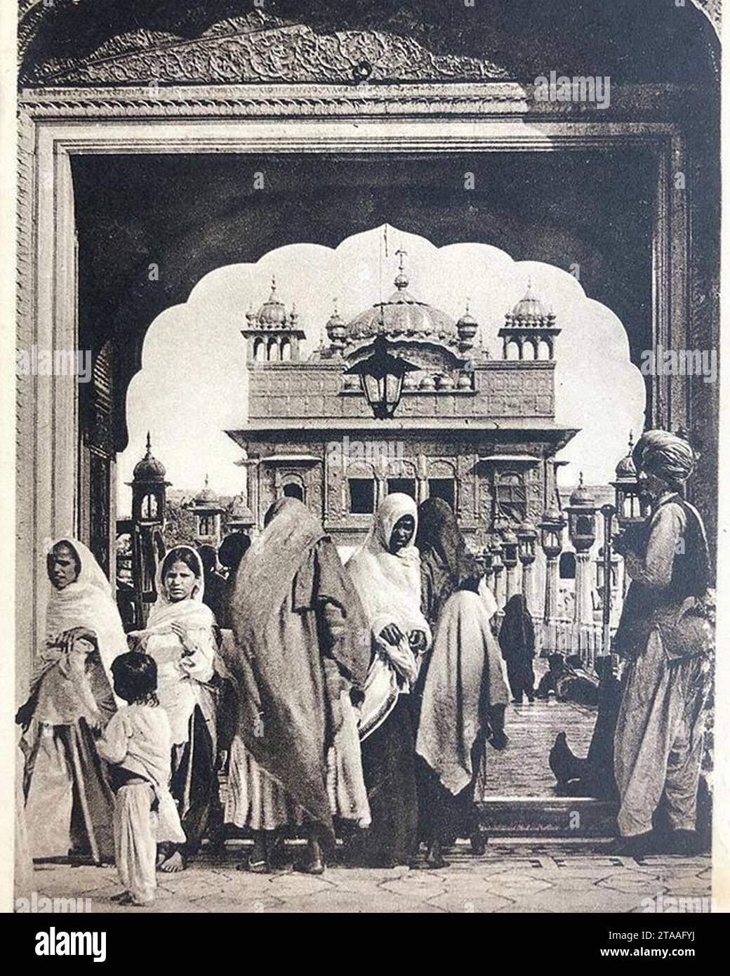Vintage postcard of the Golden Temple, Amritsar, ca.1905 (detail Stock ...