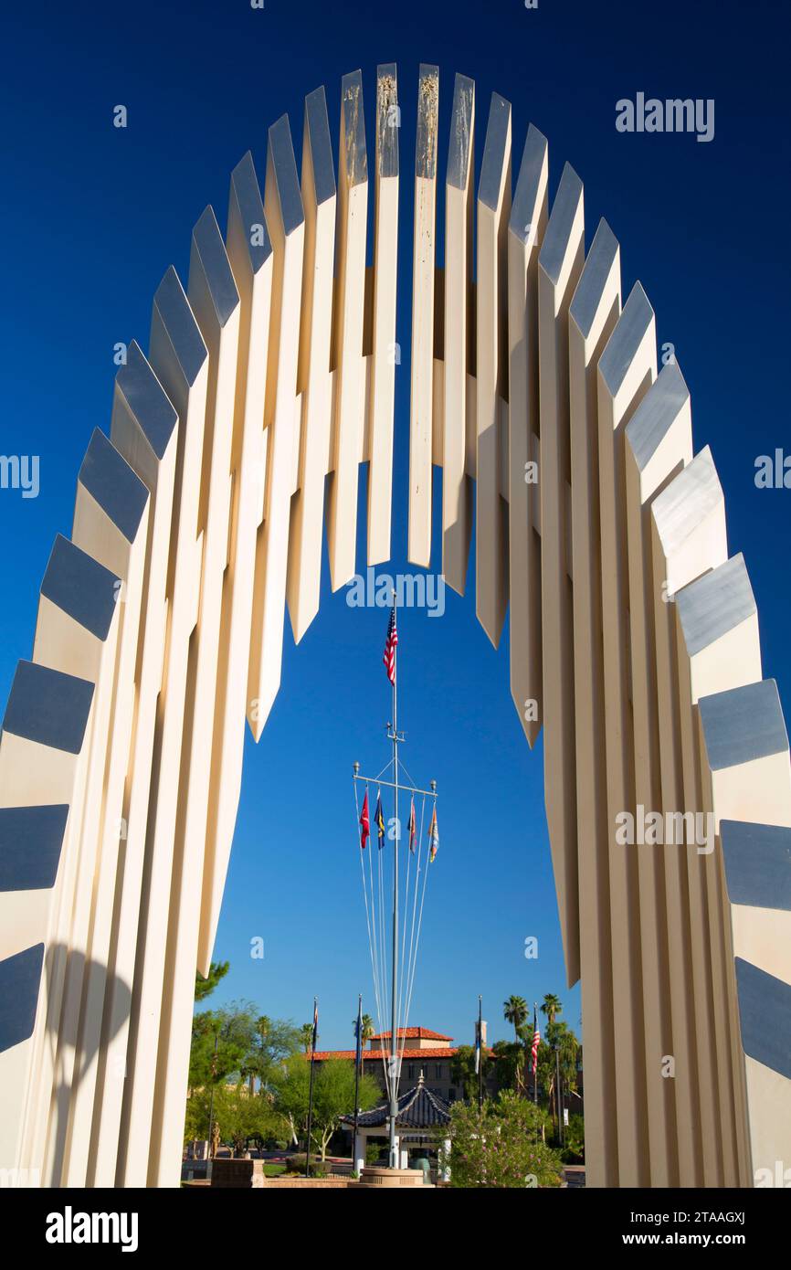 USS Arizona signal mast from Ernest W. McFarland Memorial, Wesley Bolin ...