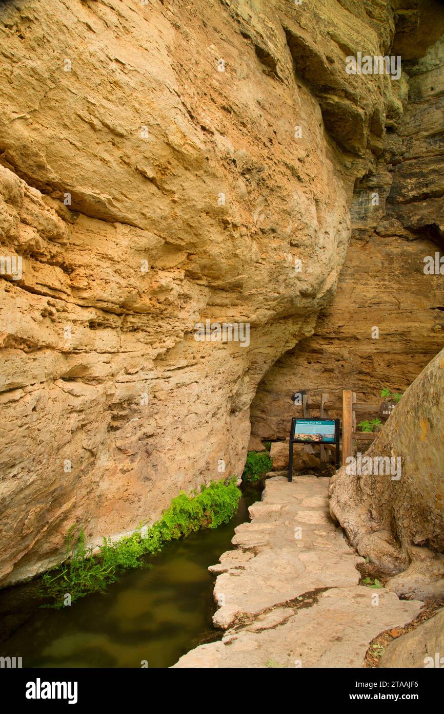 Historic irrigation canal at Montezuma Well, Montezuma Castle National ...