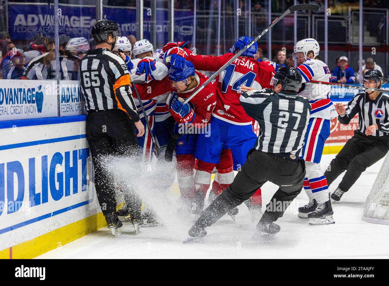 Rochester, New York, USA. 24th Nov, 2023. Laval Rocket forward Nathan ...