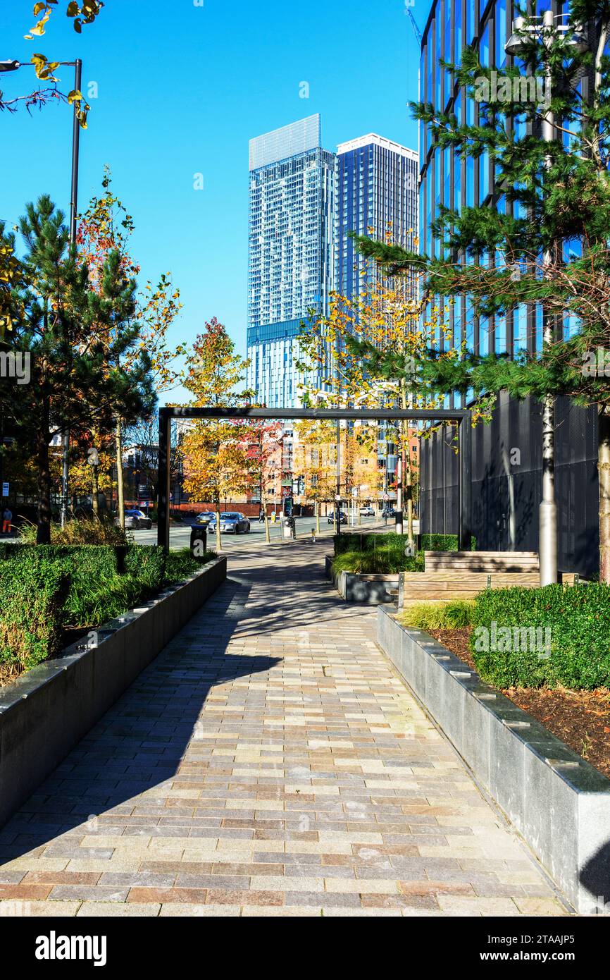 The Beetham Tower and the Viadux tower block from Medlock Street ...