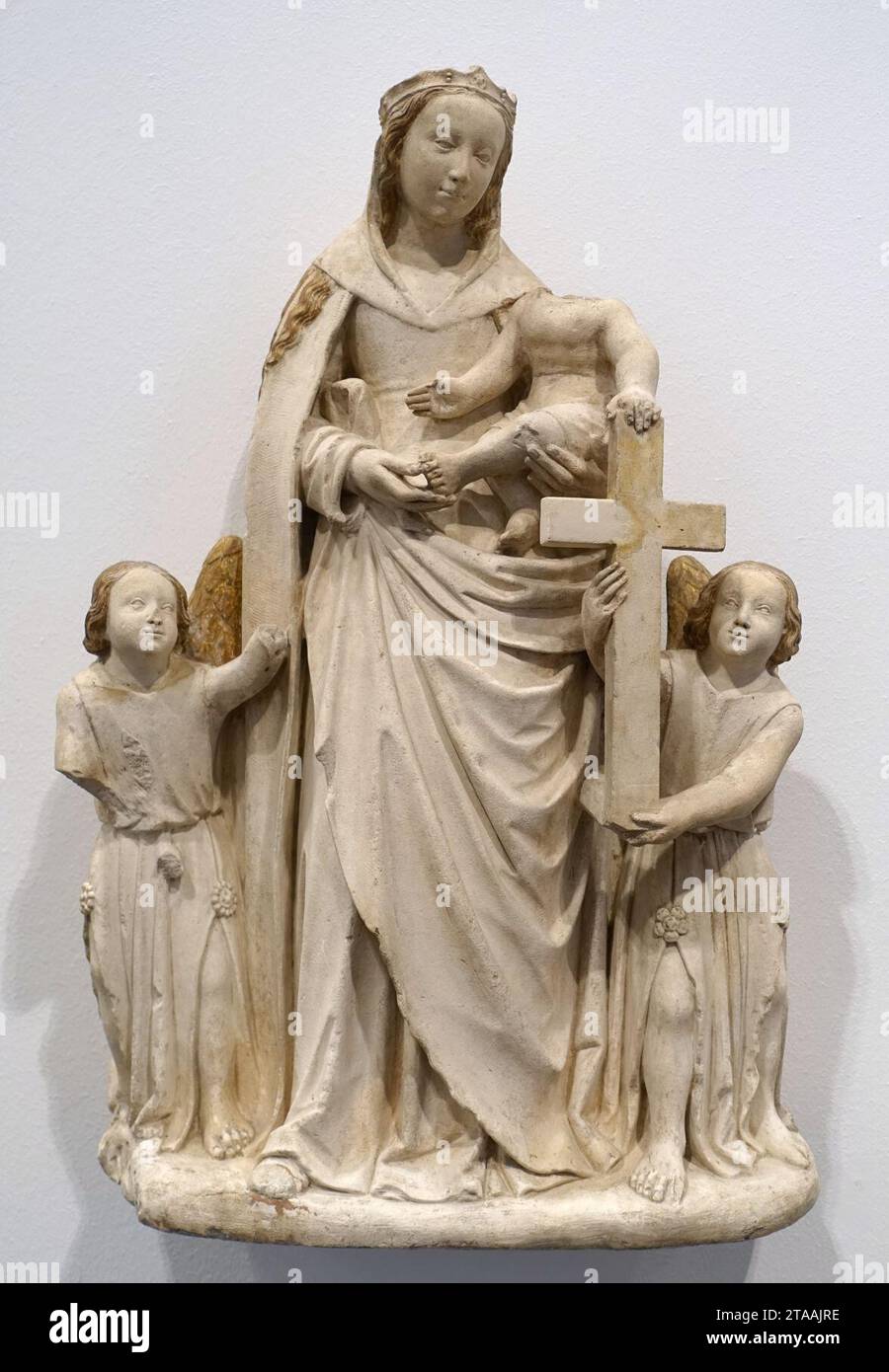 Virgin Mary and Child with angels, presenting the instruments of the ...