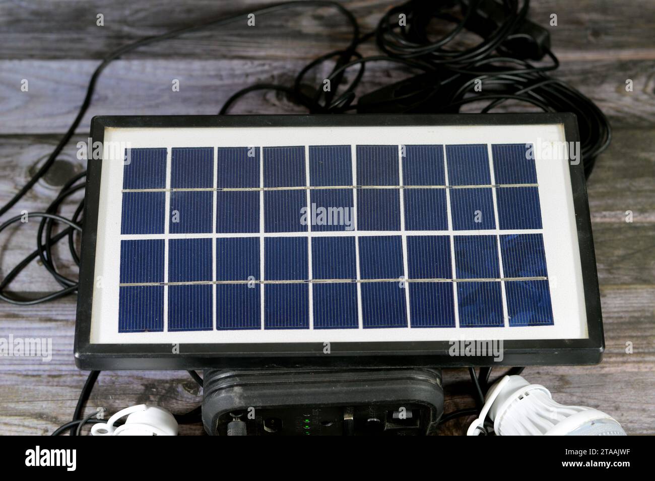 A multi purpose battery charged with a solar panel, a device that ...