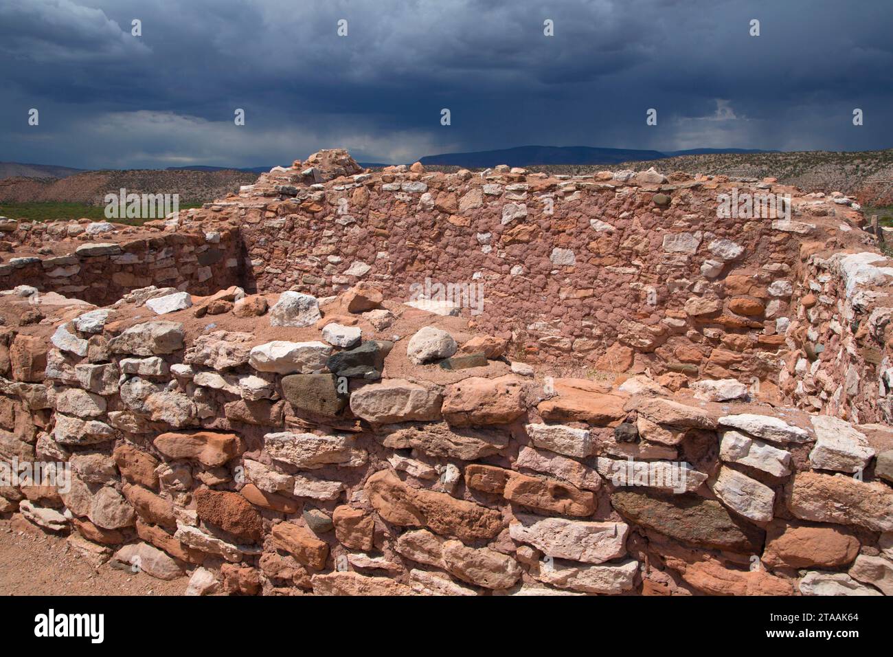 Tuzigoot Pueblo ruins, Tuzigoot National Monument, Arizona Stock Photo ...