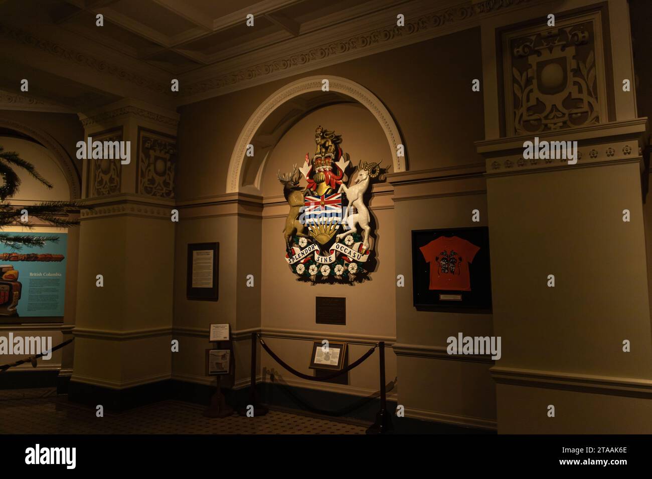 Victoria, CANADA - Jan 4 2023 : Coat of arms of British Columbia ...