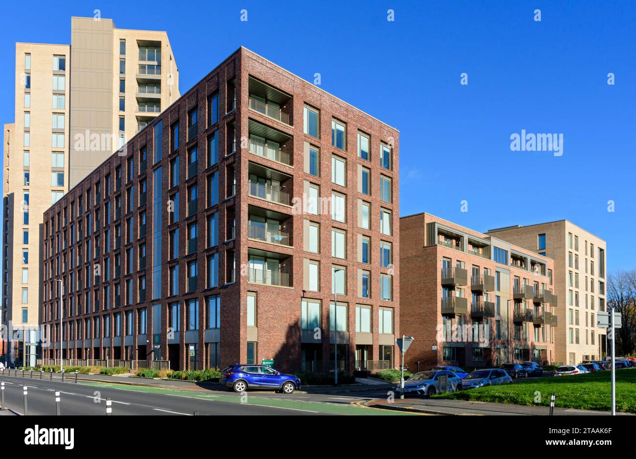 The Botanica apartment block, off Chester Road, Manchester, England, UK ...