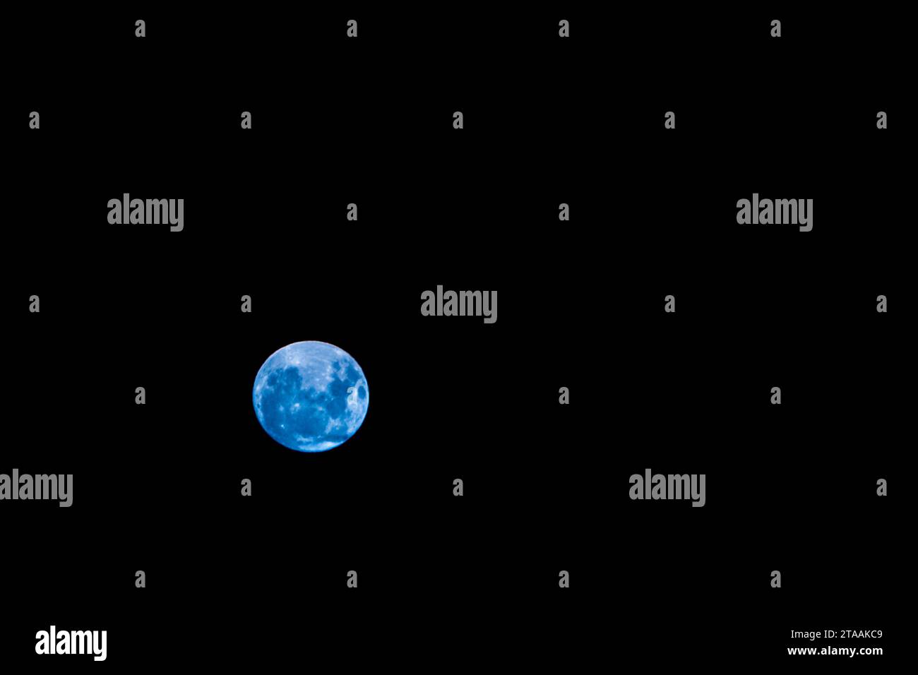 Blue moon nature light object in the night sky Stock Photo - Alamy